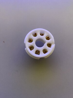 TUBE SOCKET - 8 Pin Octal Ceramic - PCB Mnt - Gold - (1pc) Euro Style ...