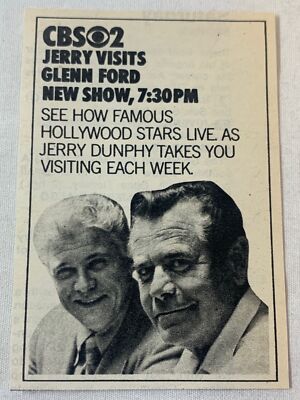 1971 small CBS tv ad ~ JERRY DUNPHY VISITS GLENN FORD | eBay