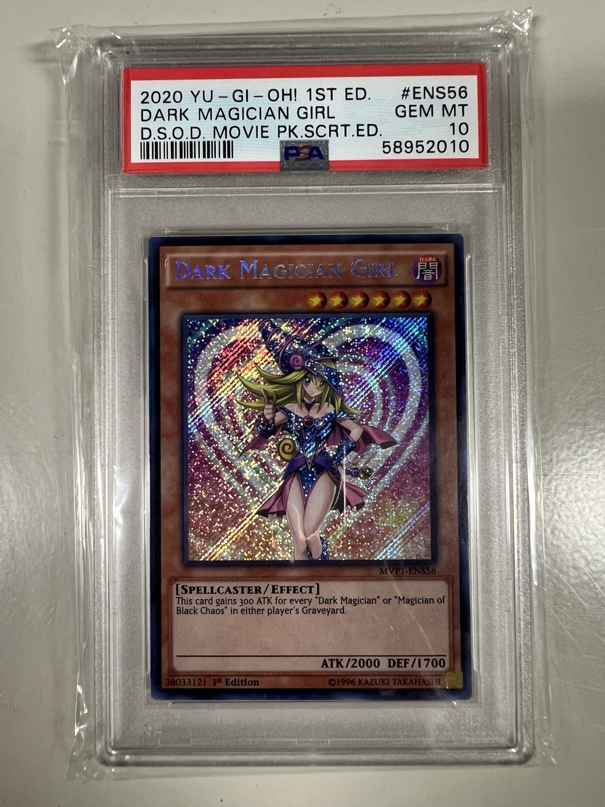 PSA 10 Dark Magician Girl MVP1-ENS56 Yugioh Card 2020 Secret Rare DSOD ...
