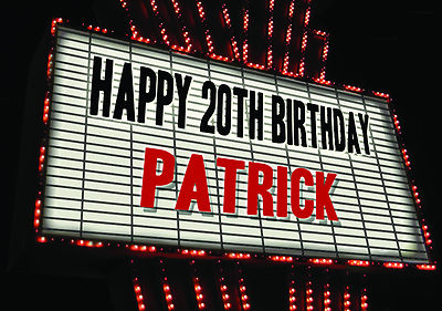 Personalised Cinema/Theatre Board Style Birthday Greeting Card A5 | eBay UK