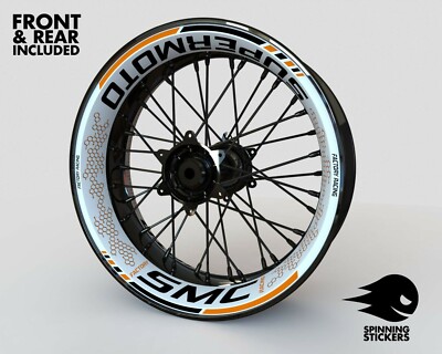 Wheel Stickers for SMC 690 Rim Tape Motorcycle Decals Graphics 17" | eBay
