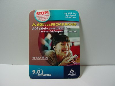 AOL 9.0 Brand New - Software Disk / CD Rom Internet Access 45 Day Trial ...