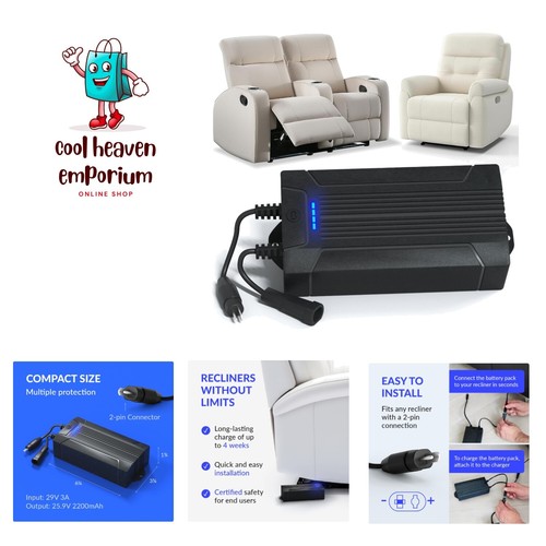 Battery Pack for Reclining Furniture - Rechargeable Recliner Battery ...