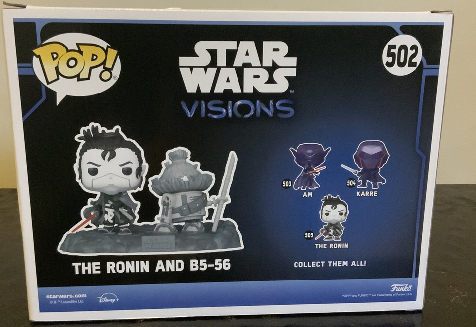 Funko Pop #502 - Star Wars Visions - The Ronin and B5-56 - Glow in the ...
