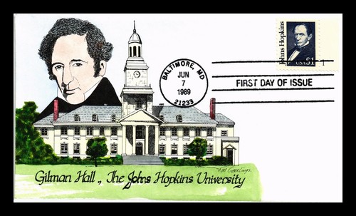 US COVER JOHNS HOPKINS $1 GREAT AMERICANS FDC GEERLINGS HAND PAINTED | eBay