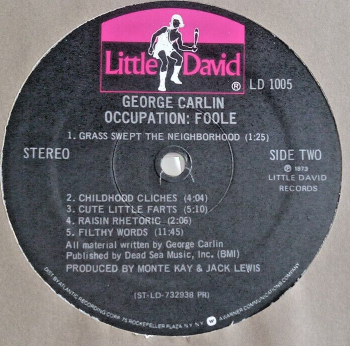 GEORGE CARLIN-Occupation Foole-Vinyl LP-1973 Little David | eBay