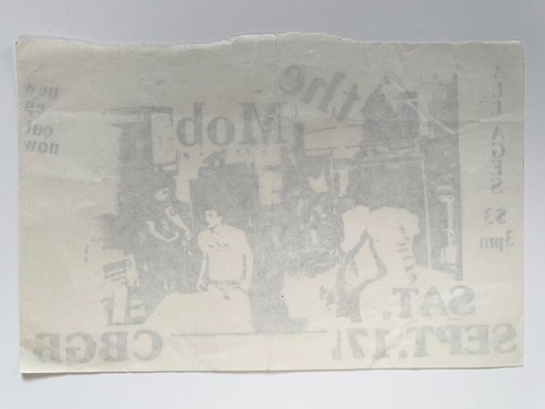 The Mob CBGB Flyer Step Forward NYHC Punk Heart Attack Murphys Law ...