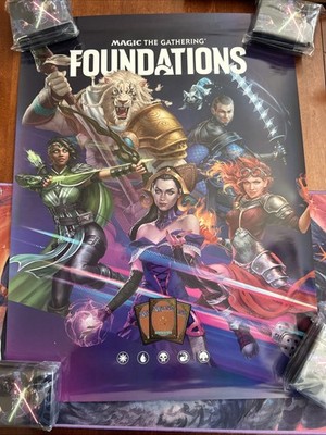 Brand New MTG Foundations Foil Promo Poster x1 | eBay
