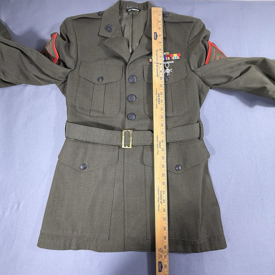 USMC Service Alpha Blouse Jacket Size 39R Sergeant GWOT Era W/EGAs ...