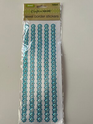 Crafter's Square Jewel Border Stickers Turquoise New 1 Sheet | eBay