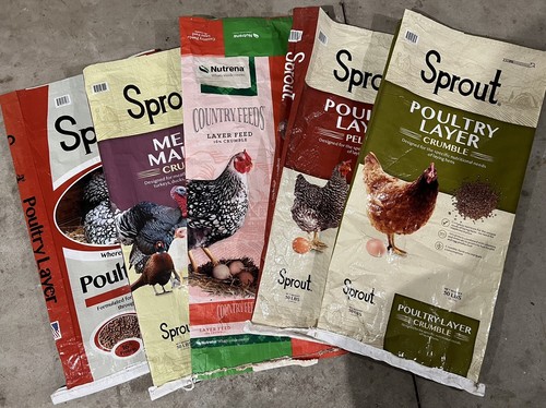 Lot (5) Empty Chicken Feed Woven Plastic Bag Sack Craft Repurpose | eBay