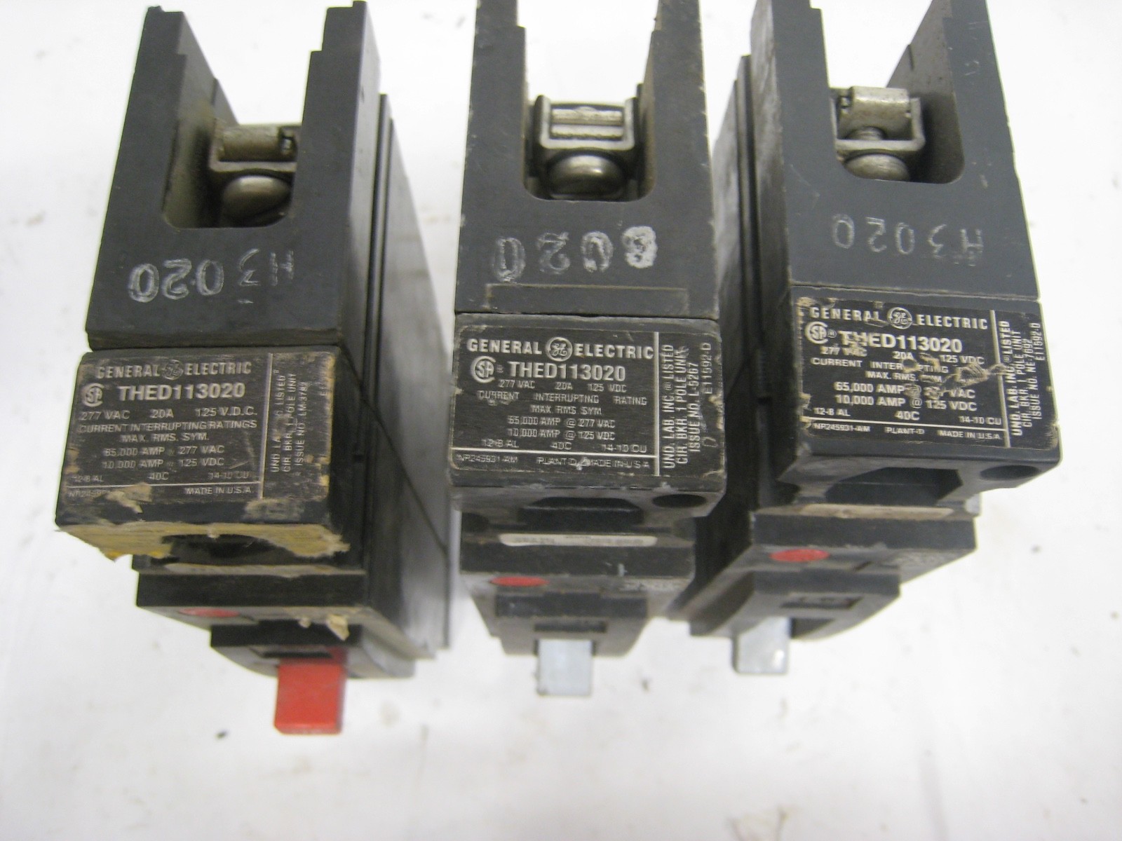 GENERAL ELECTRIC THED113020 CIRCUIT BREAKER 20AMP 1 POLE Pack of 3 | eBay