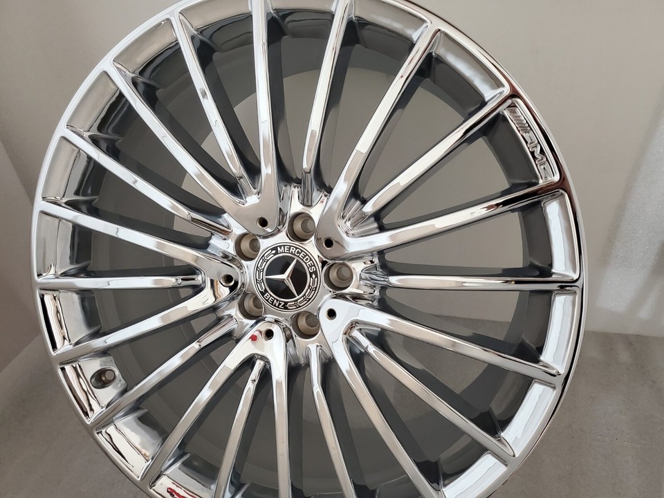 Original 21" Mercedes AMG S580 S560 S550 S500 S63 Chrome Wheels Rims ...