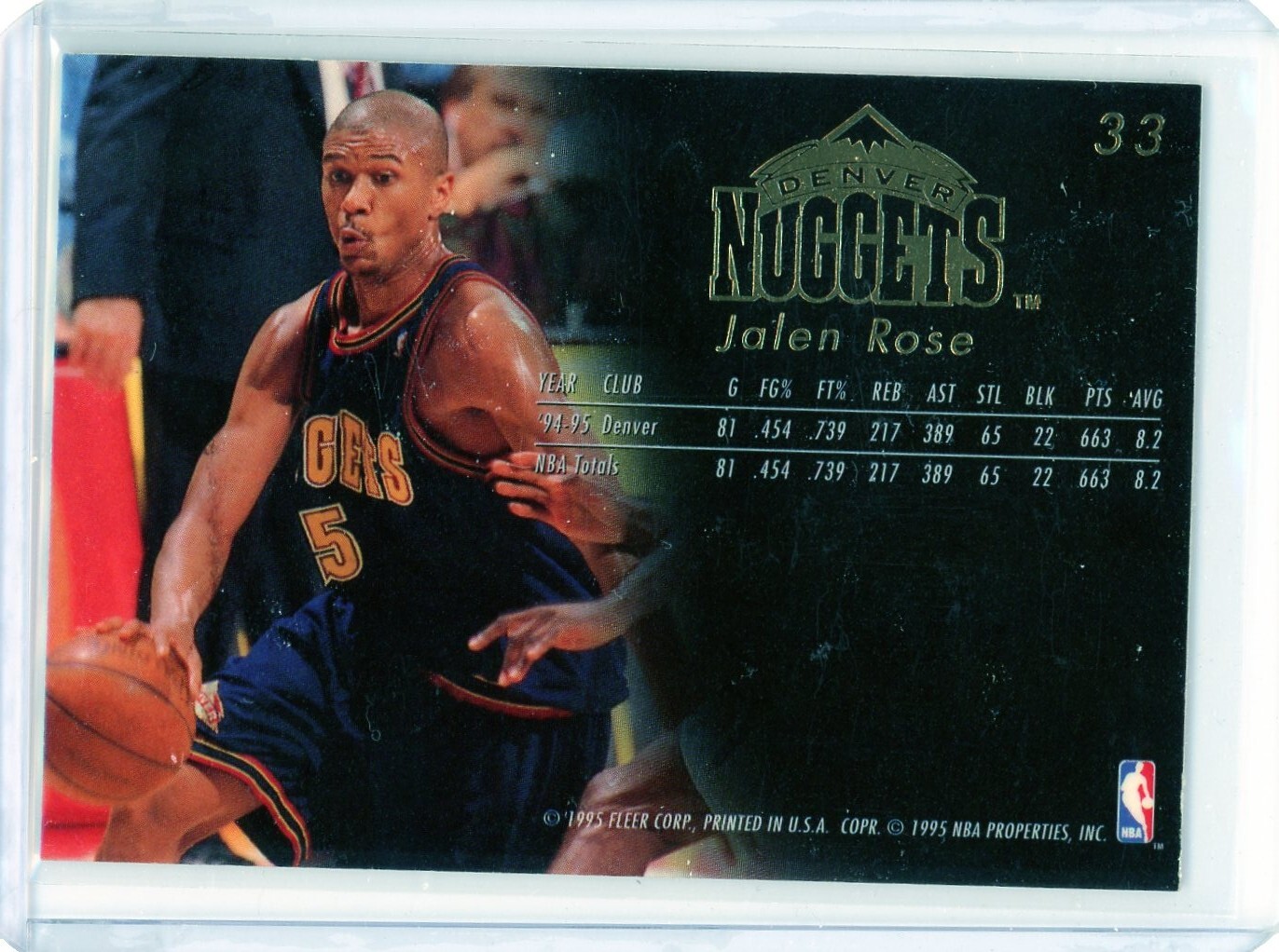1995-96 Flair Jalen Rose #33 Denver Nuggets | eBay