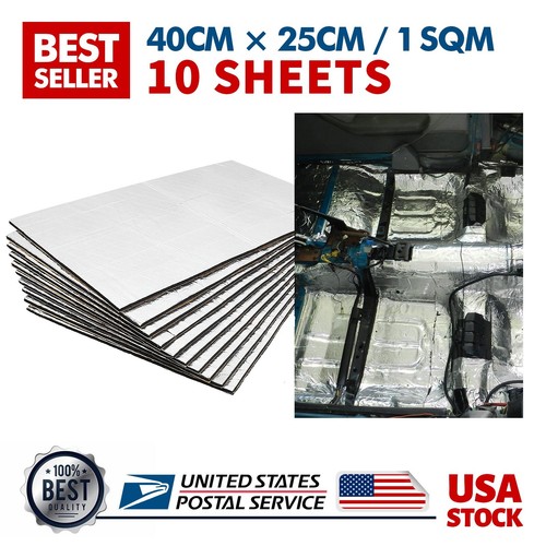 10X Firewall Sound Deadener Car Engine Hood Heat Shield Insulation ...