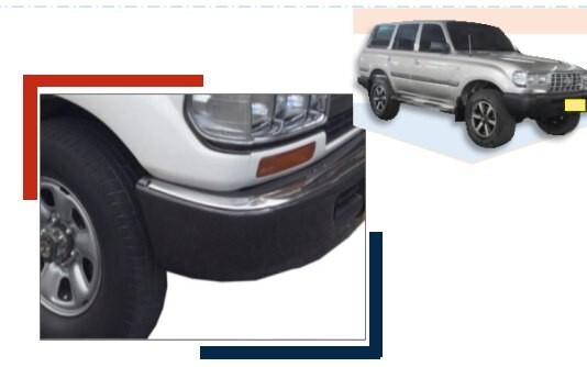 for Toyota Land Cruiser FJ80 FJ82 Side Bumper End Caps with Chrome Trim ...