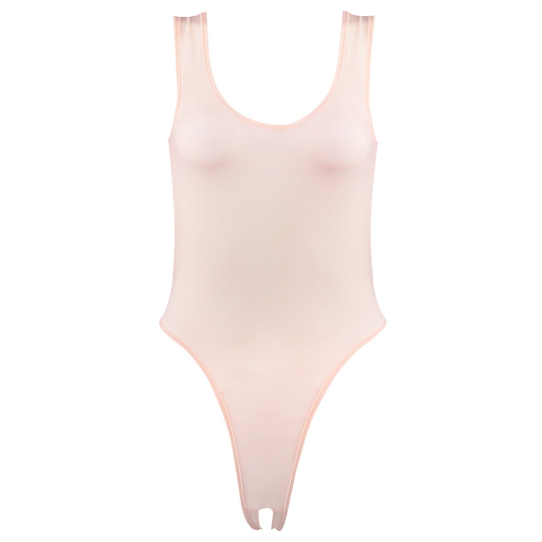 Women Ultra Thin Open Crotchless Swimsuit Swimwear Leotard Bodysuit