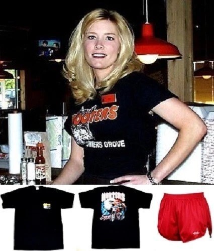 XL Hooters Strugis Flag T Shirt Red Dolfin Shorts Bandanna Role Play ...