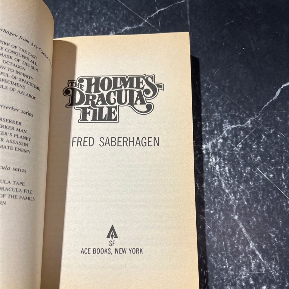 the holmes-dracula file book, by Fred Saberhagen, 1978 Paperback | eBay