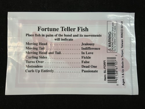 (SET OF 3) Fortune Teller Miracle Fish - Palm Reading Fish Tells Future ...