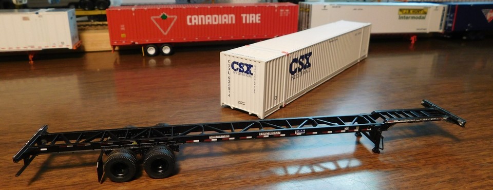 ATHEARN RTR 53 CSX CONTAINER & CSX INTERMODAL CHASSIS CSXU TSXZ HO ...