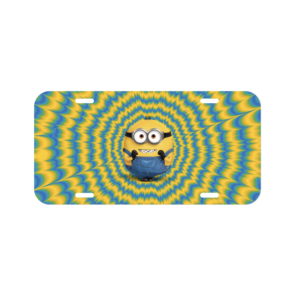Minion Minions Trippy Cartoon License Plate Front Auto Tag Plate | eBay