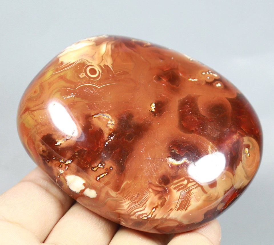 RARE ! ! Natural Red Carnelian Geode Crystal Quartz Agate Gem Specimen ...