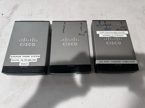 (LOT OF 3) Cisco Small Business RV042 4-Port 10/100 Dual WAN VPN Wired ...