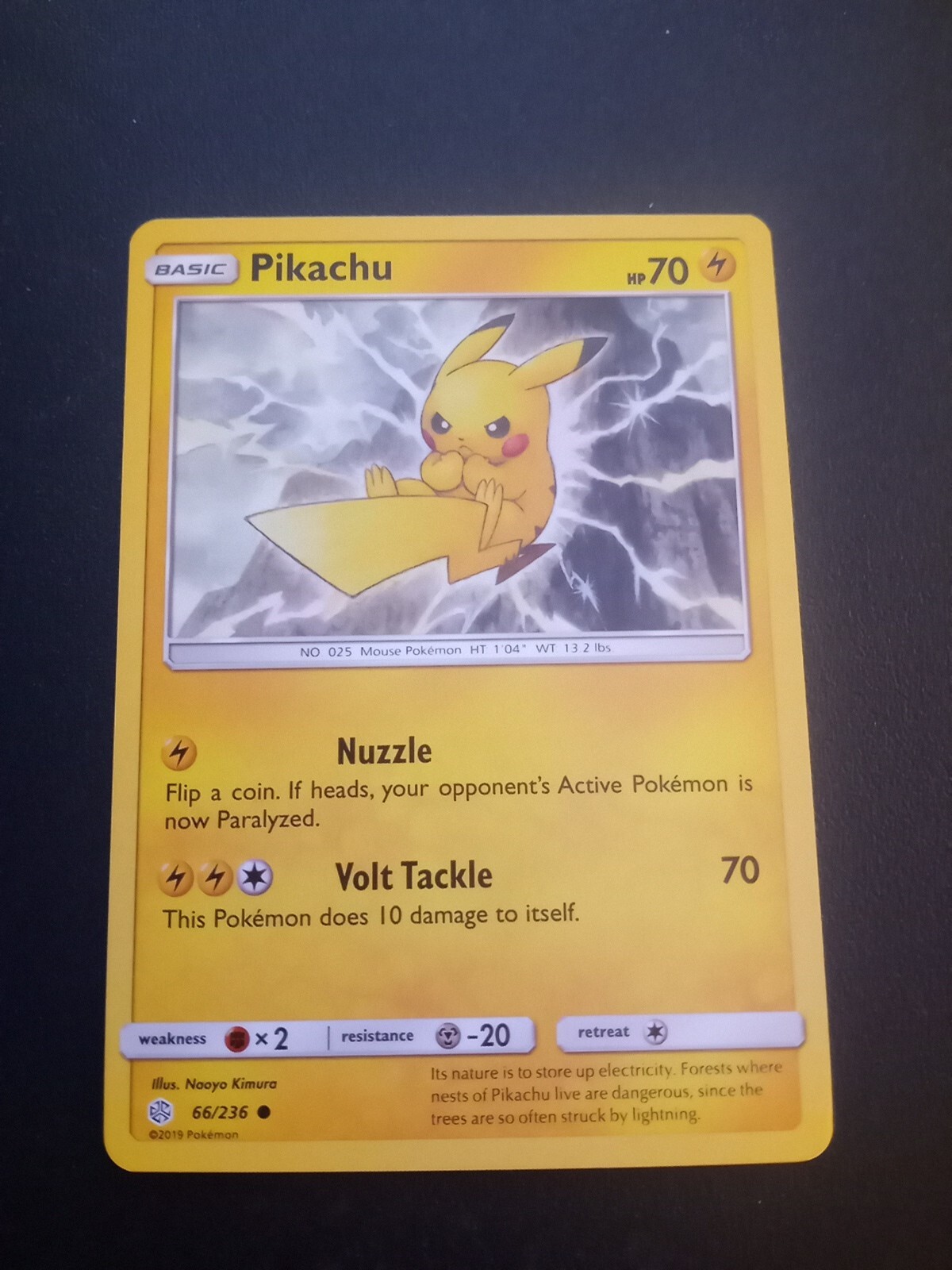 Pokémon TCG Pikachu Sun & Moon - Cosmic Eclipse 66/236 Regular Common ...