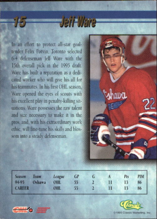 1995 Classic #15 Jeff Ware | eBay