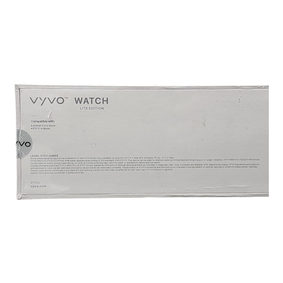 VYVO Lite Edition Lifewatch Black Smart Watch Monitor | eBay