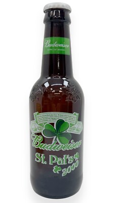 Giant 2000 Budweiser St. Pats Limited Edition 15” Glass Beer Bottle ...