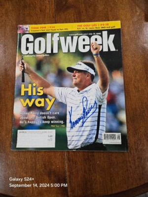 Kenny Perry Autographed Golf Week Magazine - wins 2008 John Deere ...