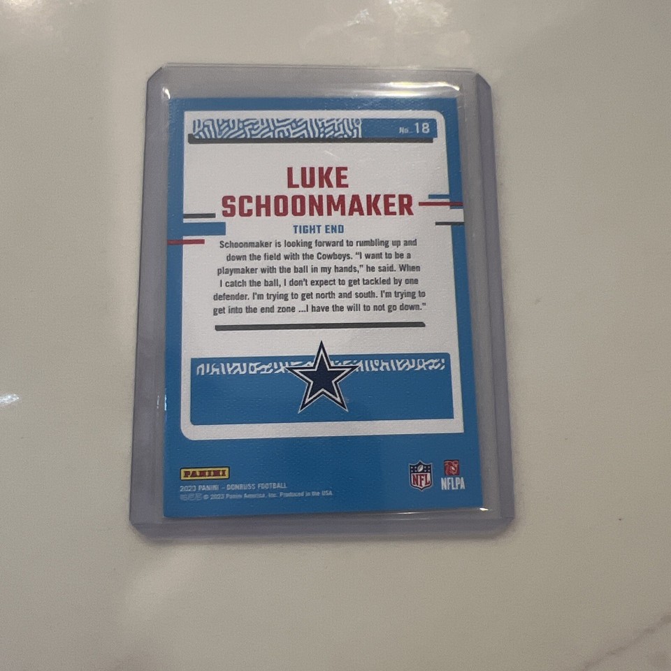 Luke Schoonmaker Donruss Rated Rookie Portrait | eBay