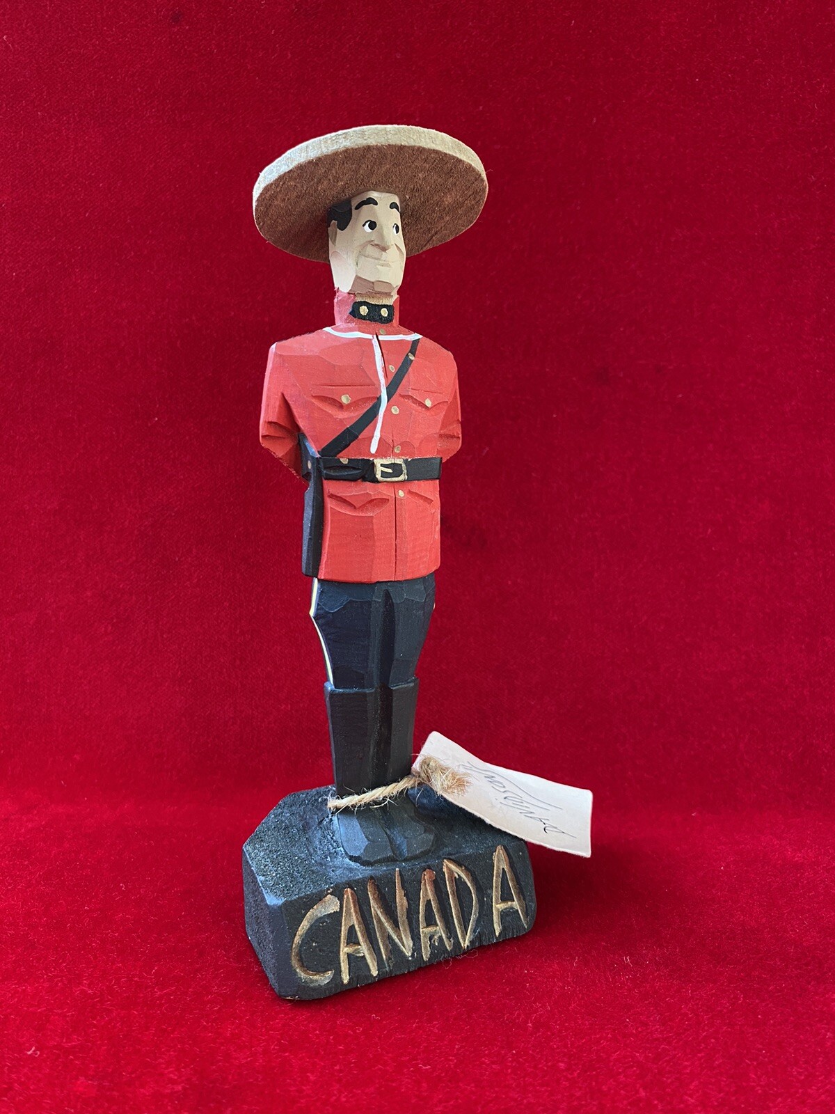 Vintage Canadian Mounted Police Mountie Mounty Wood Carved Figure ...