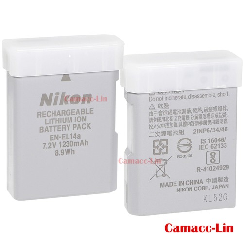 New Original Nikon EN-EL14a Battery For D3100 D3200 D5500 D5600 P7700 ...