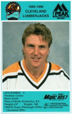Len Barrie 1995-96 Cleveland Lumberjacks Postcard | eBay