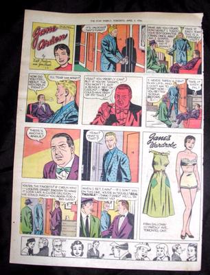 VTG STAR WEEKLY TORONTO CANADA COMIC STRIP PAPER DOLL - JANE ARDEN ...