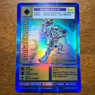 MetalEtemon Bo-27 - 1st Edition Holo Digi-Battle - 1999 Digimon TCG ...