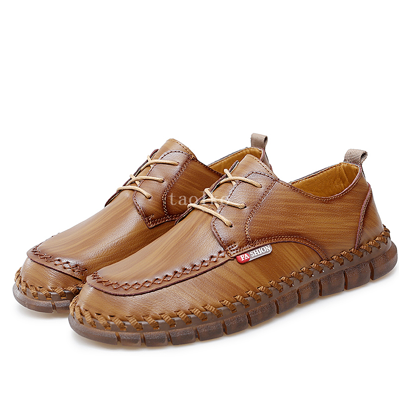 38-47 Driving Moccasin Lace Up Oxfords Flats Casual Faux Leather Men ...