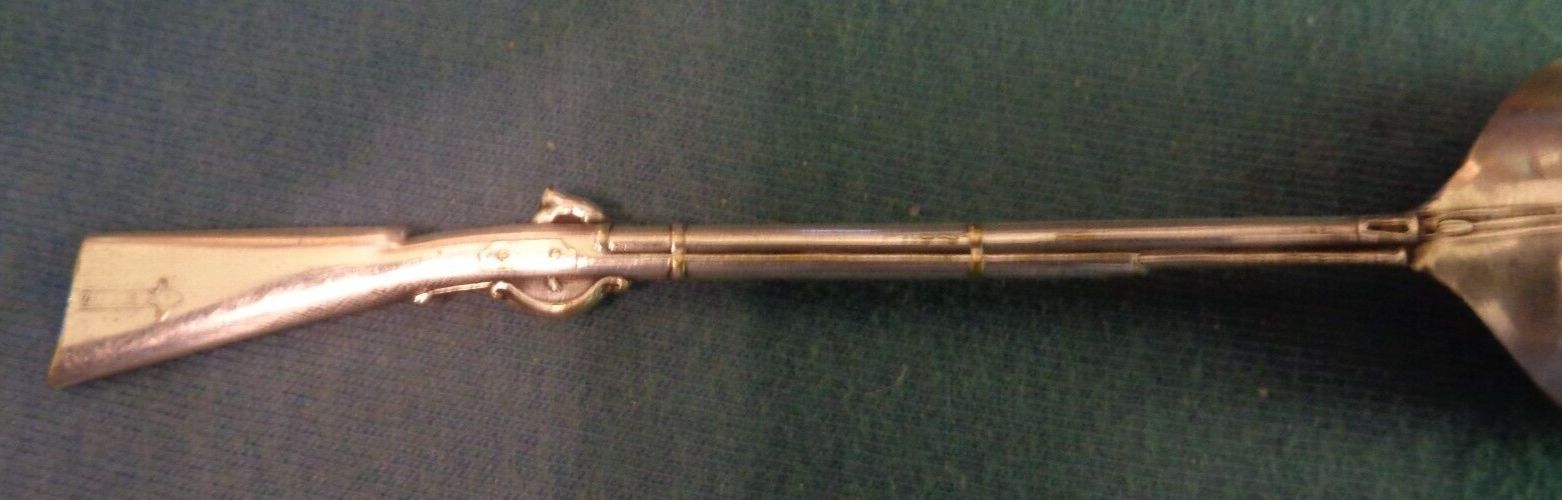1892 FIGURAL CIVIL WAR RIFLE SOUVENIR SPOON, NO MAKERS MARKS, DATED ...