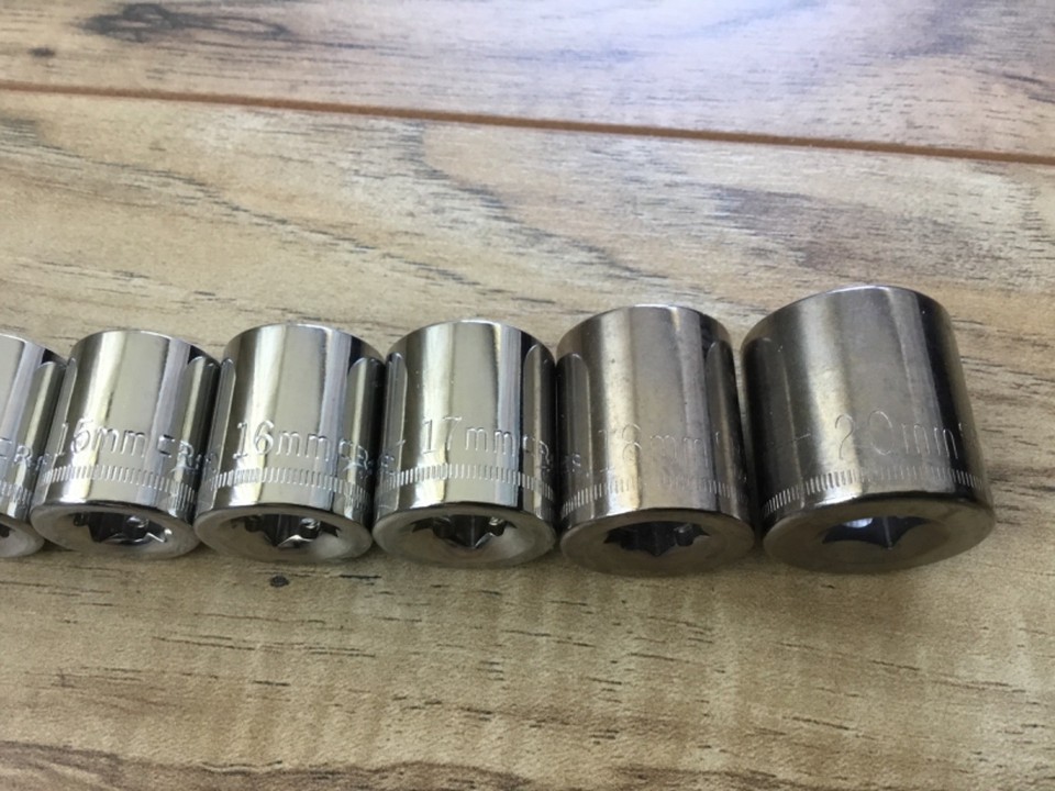 Craftsman 3/8" Drive 6pt Metric Shallow Sockets 10mm -20mm 10pc Mix ...