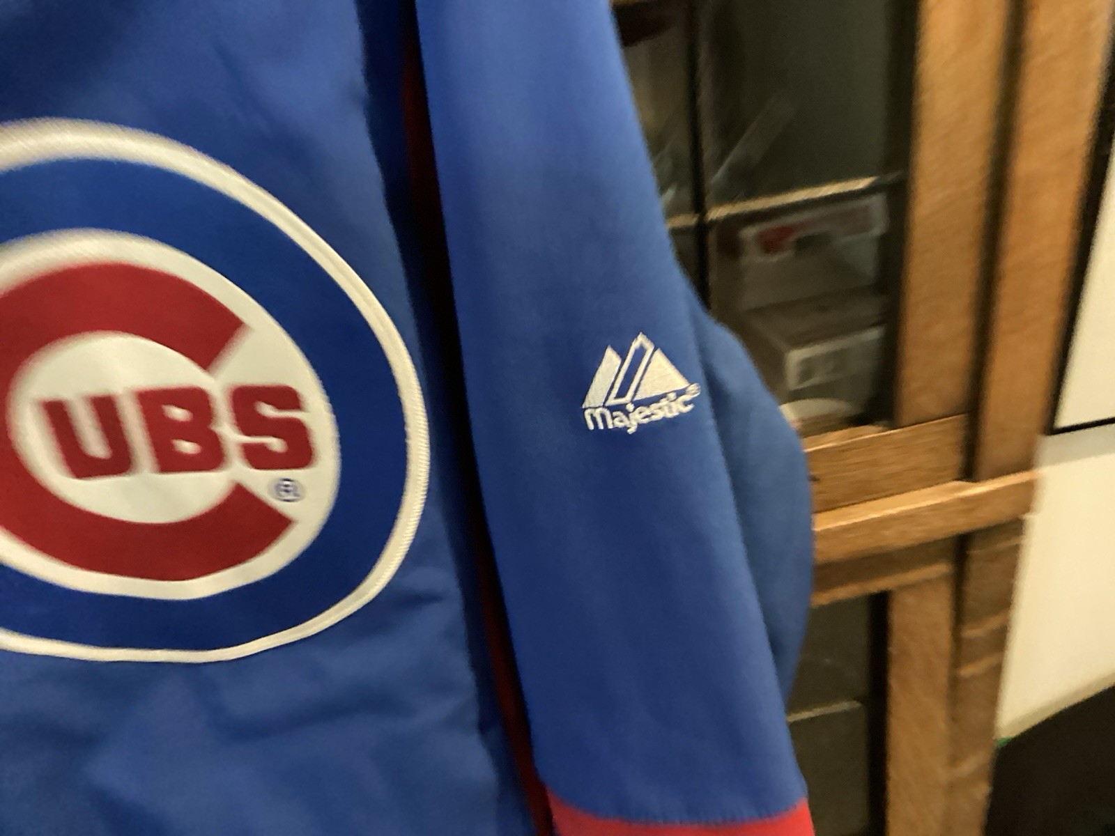 Chicago Cubs Majestic Authentic Therma Base Lined Bullpen Jacket Sz M