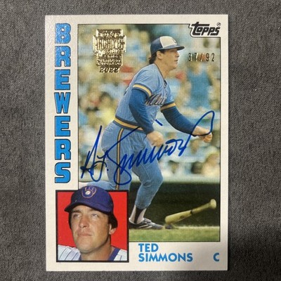2022 Topps Archives Signature Series Ted Simmons AUTO /92 | eBay