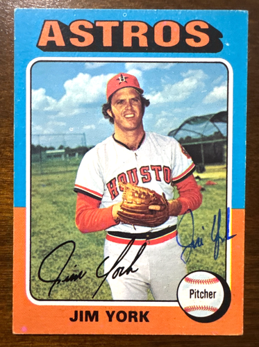 1975 Topps JIM YORK Autographed Baseball Card #383 ASTROS | eBay