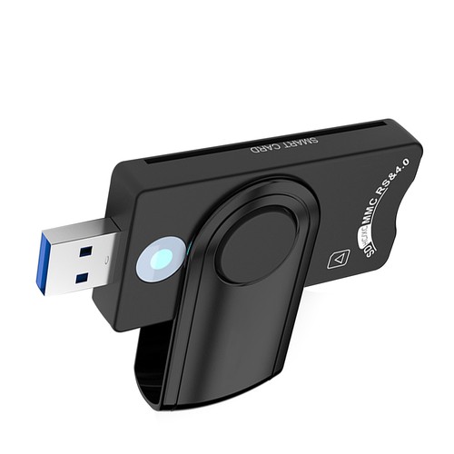 DOD/CAC/Citizen/Goverment ID USB Card Reader Bank/SIM Card Adapter For ...