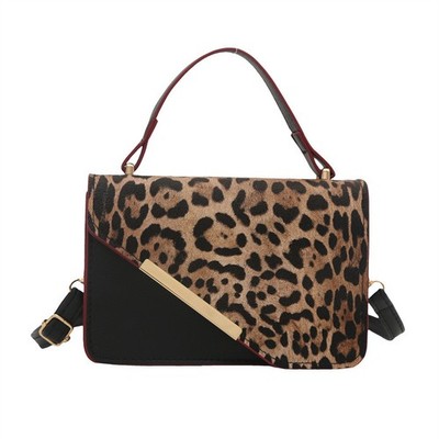 Leopard Print Small Shoulder Bag With Pu Material For Casual Daily Use ...