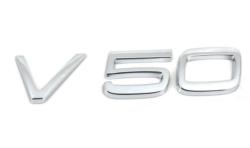 For VOLVO V50 Bright Silver Rear Boot Trunk Emblem Sticker Letter Badge ...