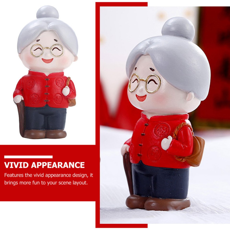 2 Pack Car Decorative Ornaments Bridegroom Lovers Grandparents Resin ...