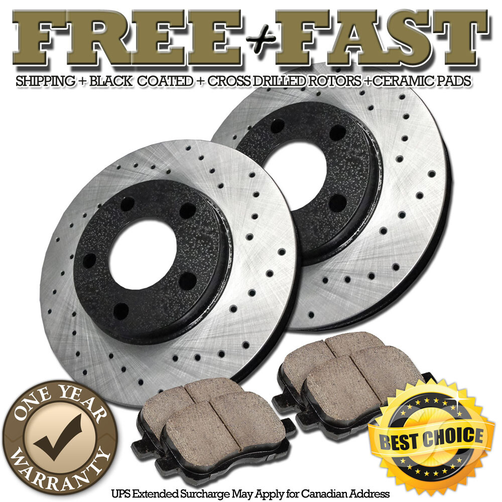 H0842 FRONT Premium BLACK Brake Rotors Pads FOR 2009 2010 2011 FORD ...